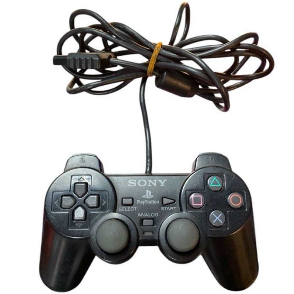 PS2 Official DualShock 2 Black Controller - Own4Less